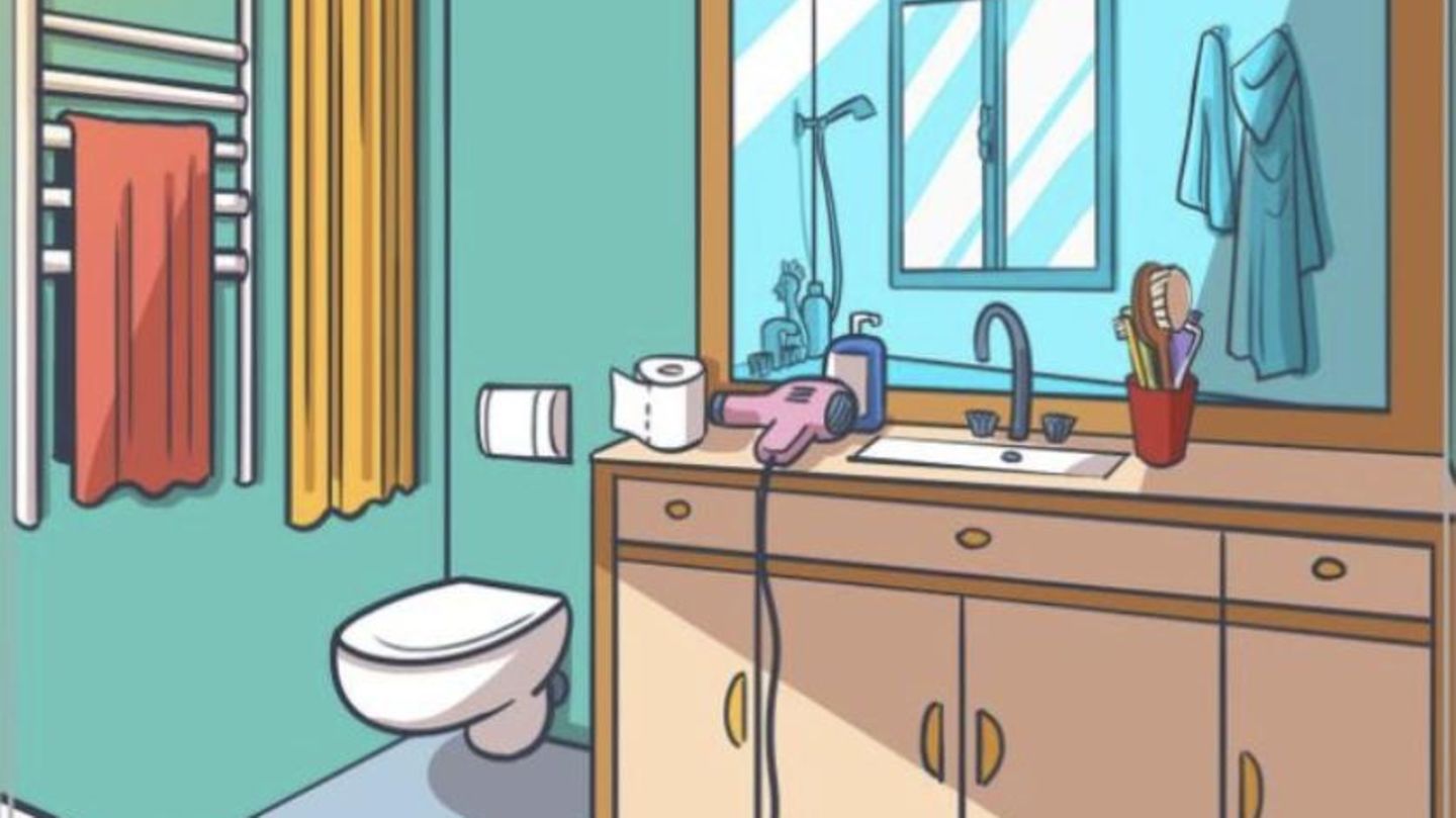 Suchbild: Wo versteckt sich das Huhn im Badezimmer? | Eltern.de